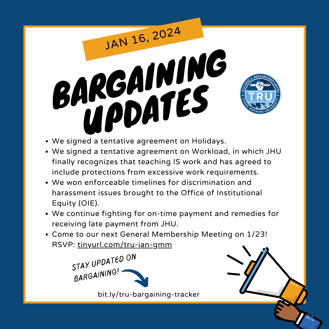Bargaining Updates - Teachers and Researchers United